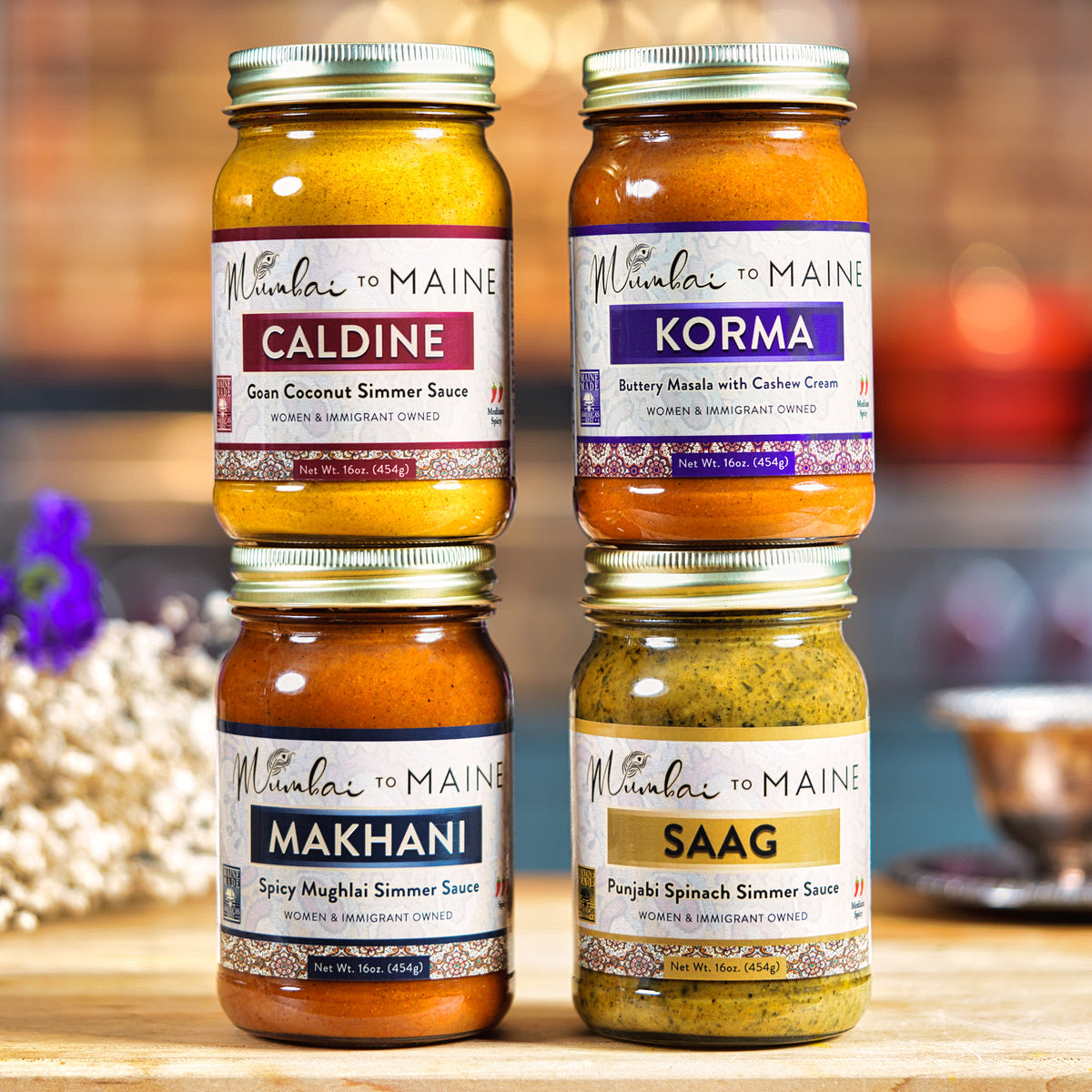 Indian Simmer Sauce – Variety 4-Pack – Caldine, Makhani, Saag & Korma ...